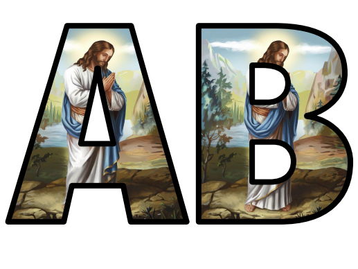 Jesus Praying God Halo Light Lettering Set Display Title Letters ...