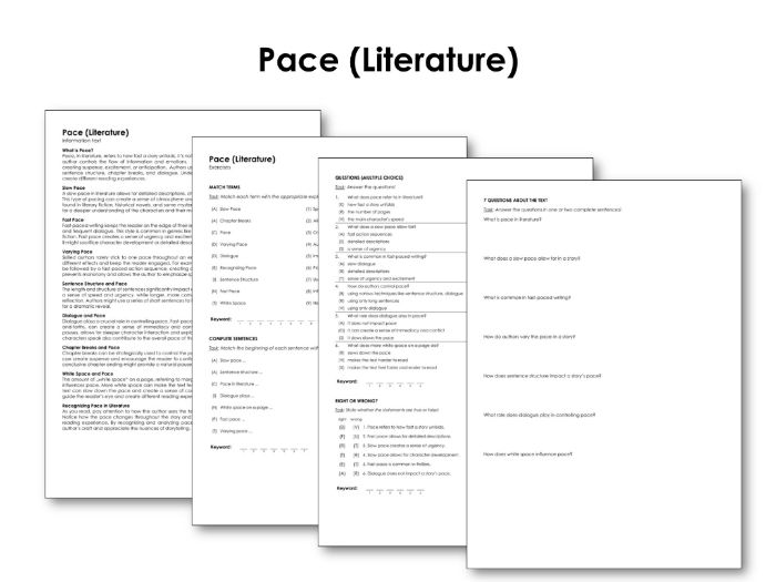 Pace (Literature) | Teaching Resources