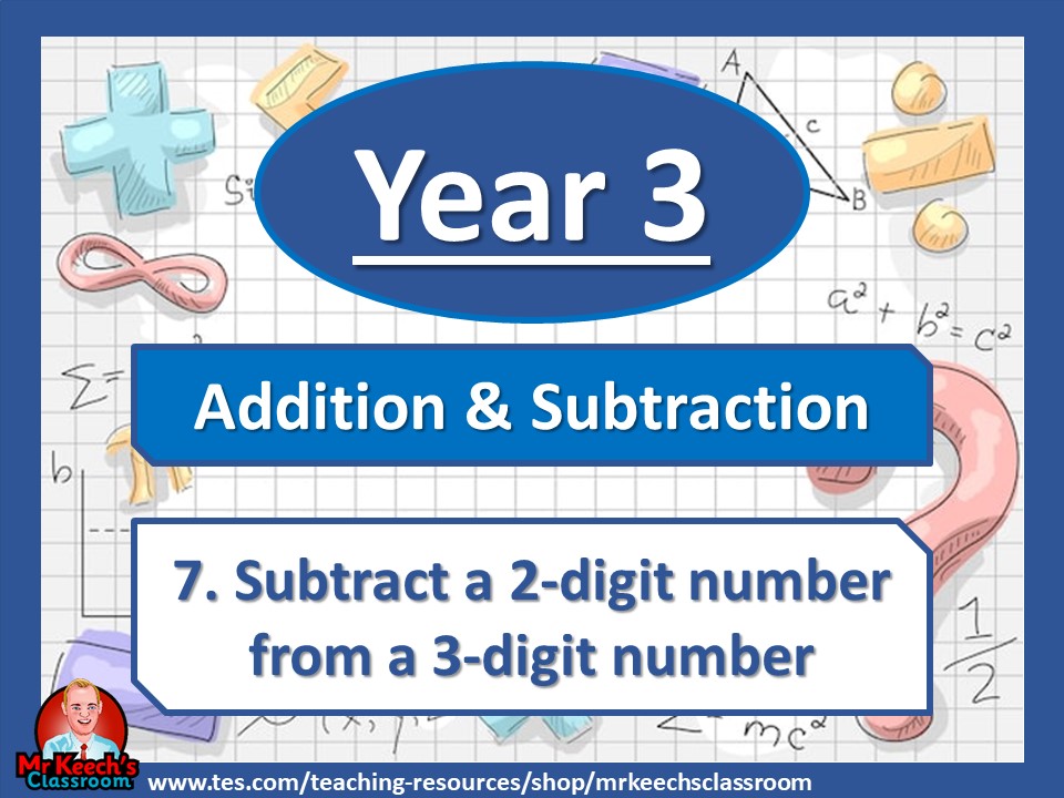 Year 3 Addition And Subtraction Subtract 2 digit Numbers White 