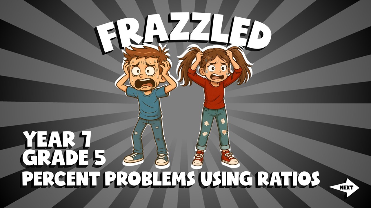 Percent Problems Using Ratios FRAZZLED Maths Game | No-Prep Year 7 ...