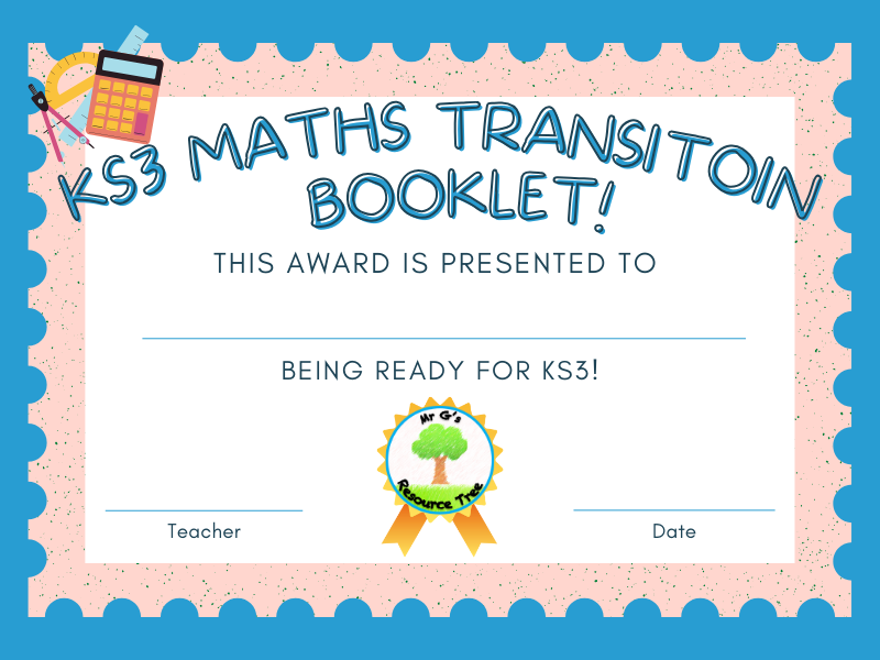 FREE! KS3 MATHS TRANSITION BOOKLET! | Teaching Resources