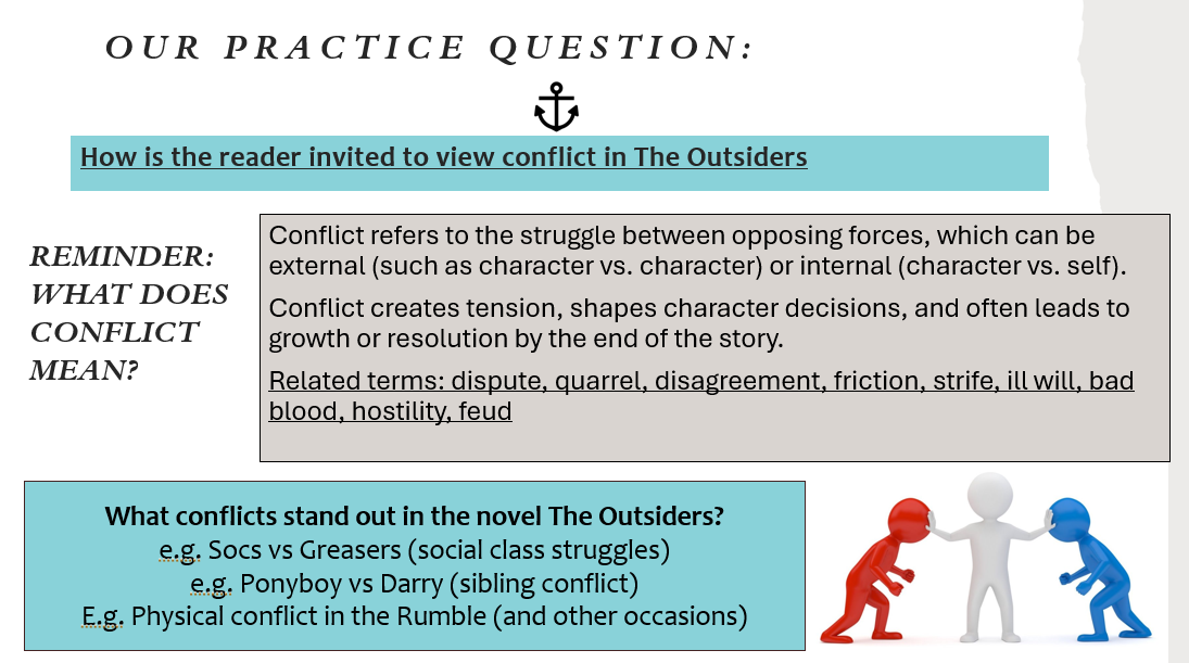 10 English – The Outsiders Novel Study – Assessment Literacy lesson 6 ...