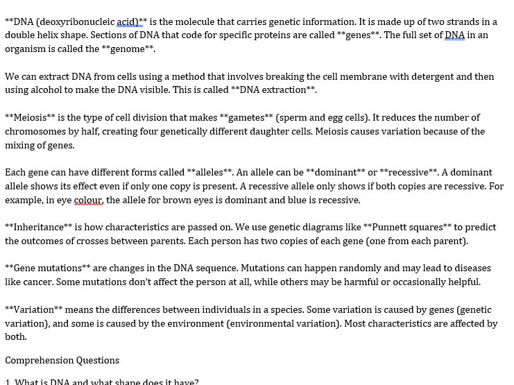 Revision resource - Edexcel combined science (Biology) | Teaching Resources