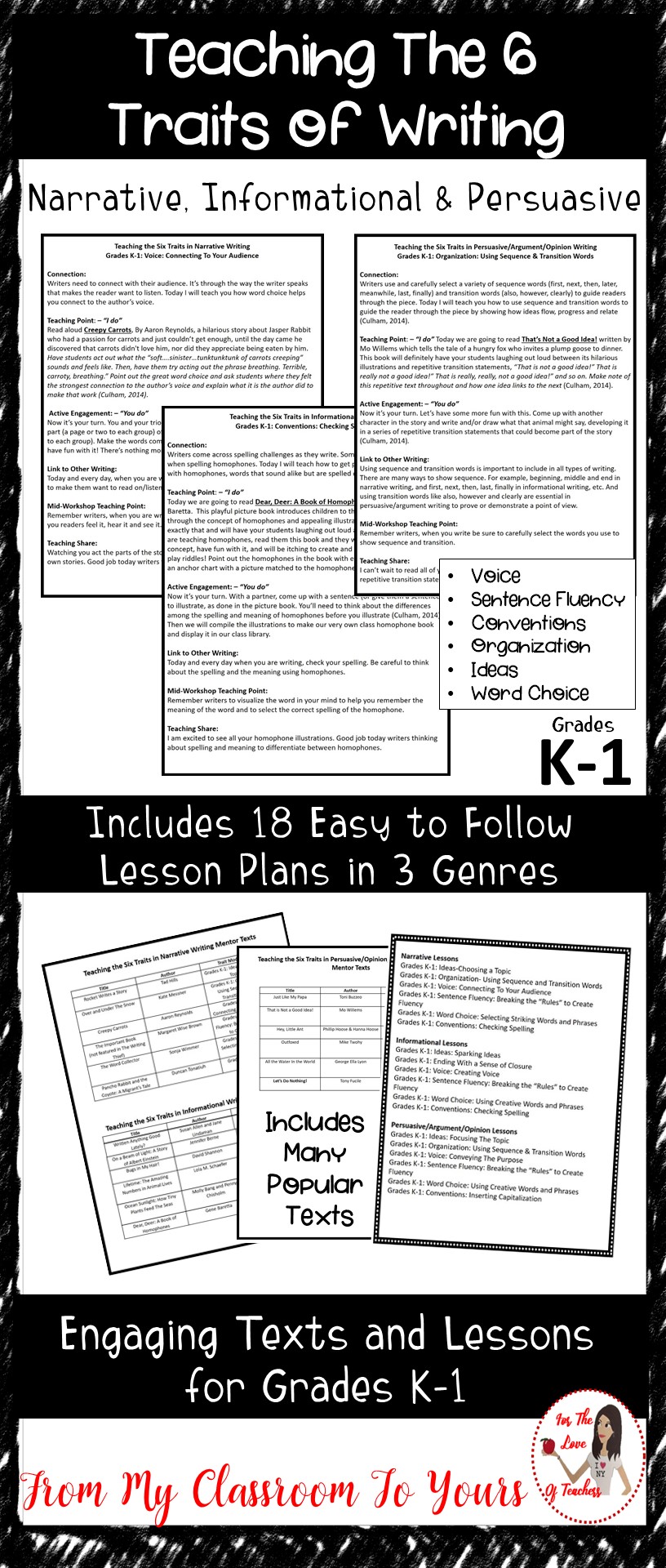 Six Traits of Writing Lesson Plans: Narrative, Informational ...