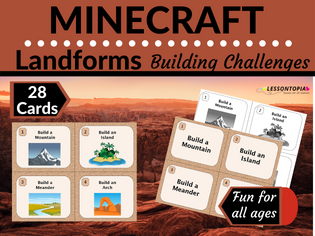 Minecraft Challenges | Landforms | STEM Activities | Teaching Resources