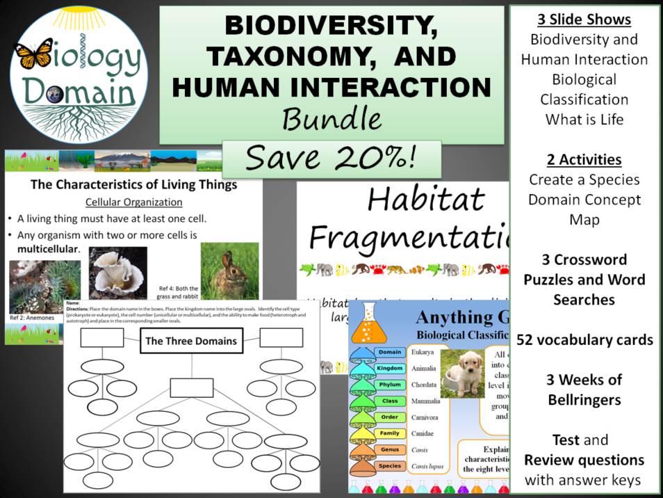 Biodiversity and Classification Bundle | Teaching Resources