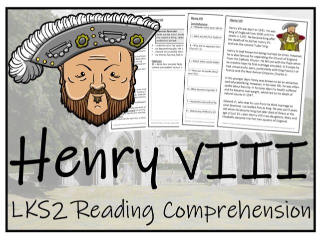 LKS2 History - Henry VIII Reading Comprehension & Biography Bundle ...