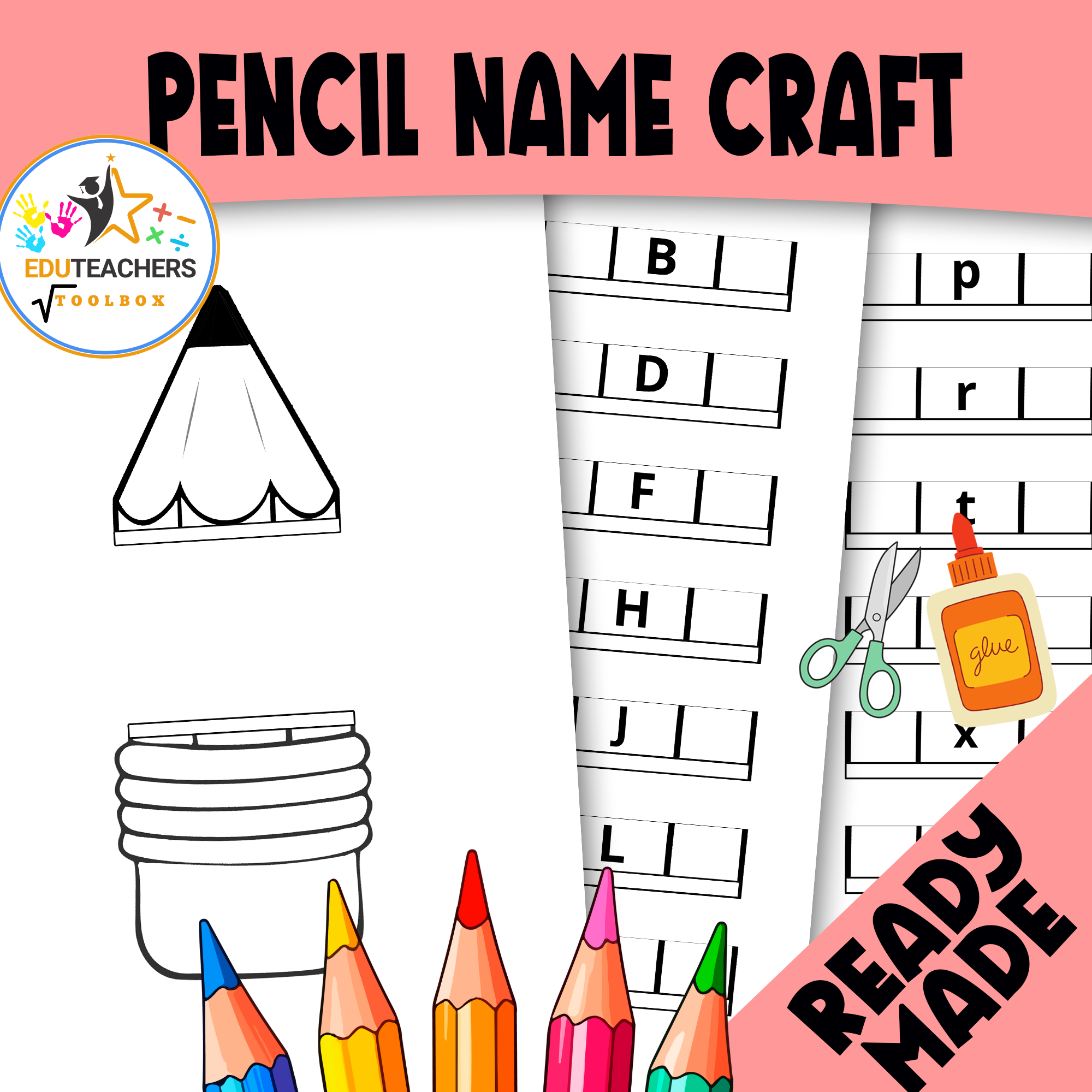 Editable Pencil Name Craft|Two Versions Included (Editable &Ready-made ...