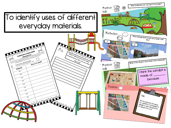 KS1 To identify uses of different everyday materials/ STEM design a ...