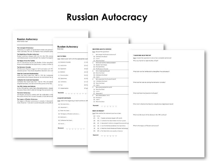 Russian Autocracy | Teaching Resources