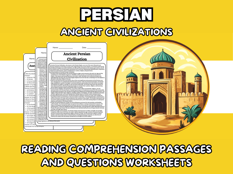 Persian - Ancient Civilizations Reading Comprehension Passages and ...