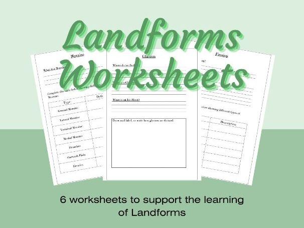 Geography Landforms Worksheets | Teaching Resources