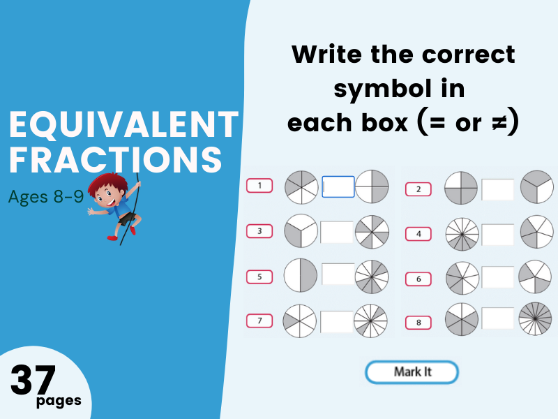 Equivalent Fractions Year 4 Teaching Resources