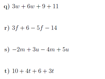 Simplifying expressions by collecting like terms worksheet no 3 (with ...