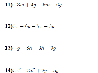 Collecting like terms-expressions with different variables worksheets ...