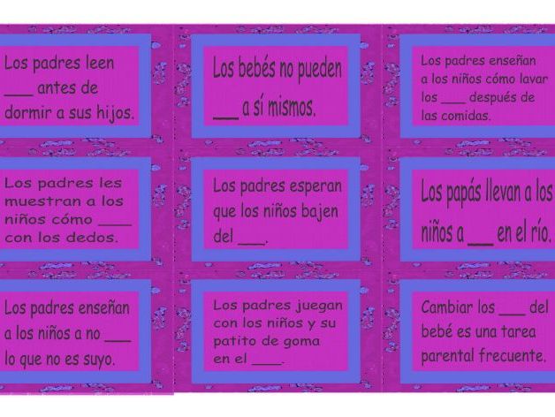 Parenting Activities Spanish 4 Worksheet-2 Game-1 Exam Bundle ...