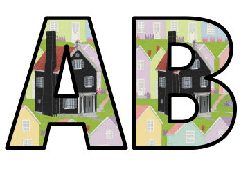 Despicable Me Gru black house Lettering Set Display Title Letters ...