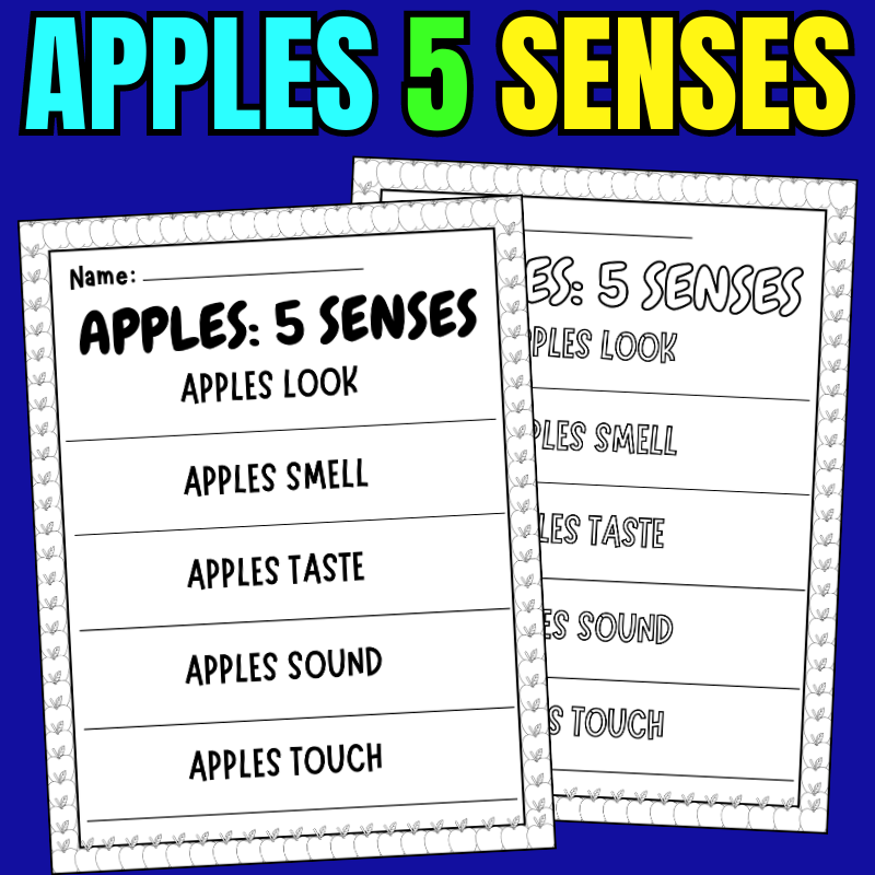 Autumn Fall Apple 5 senses, Five Senses Apple Activity | Teaching Resources