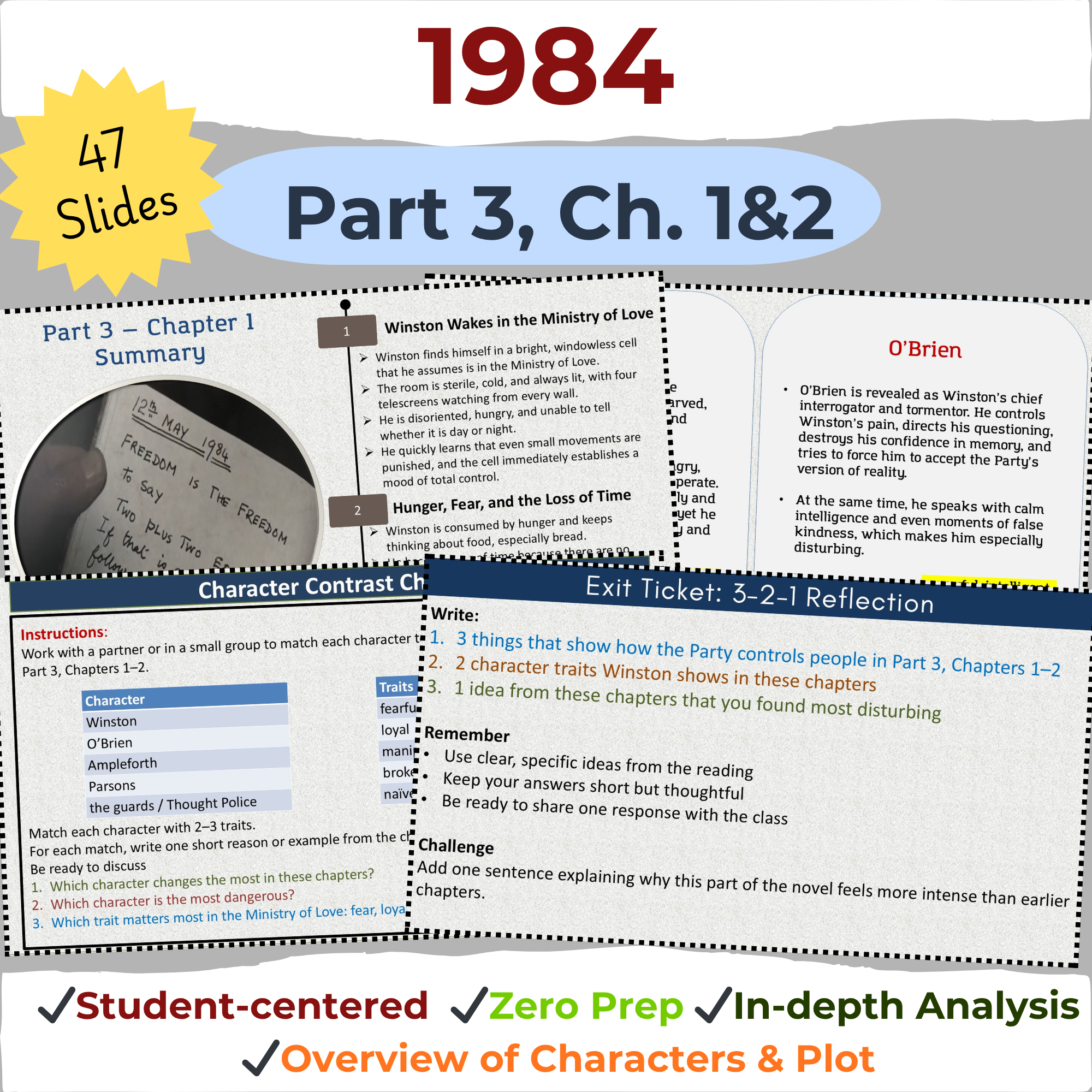 1984 by George Orwell PPT – Part 3 Chapters 1&2 | Lesson Slides ...