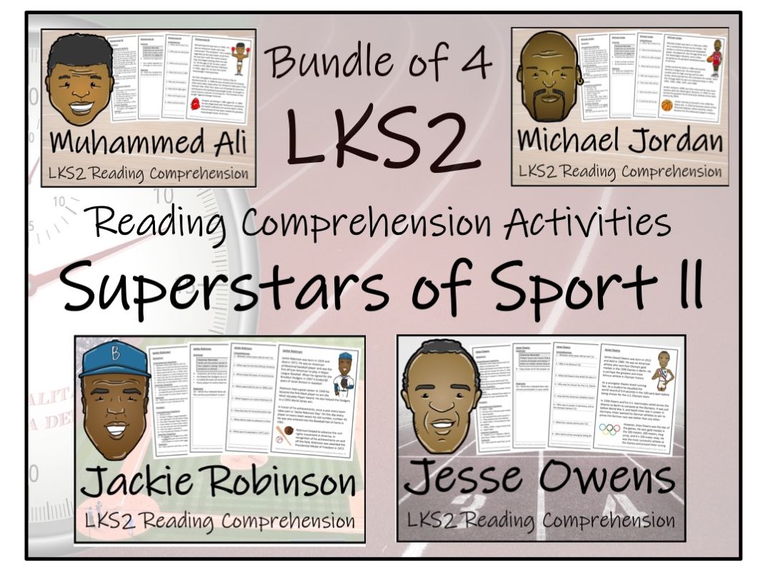LKS2 Literacy - Historical Superstars of Sport Bundle of Reading ...