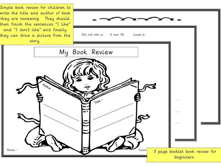 Simple Book Review Teaching Resources