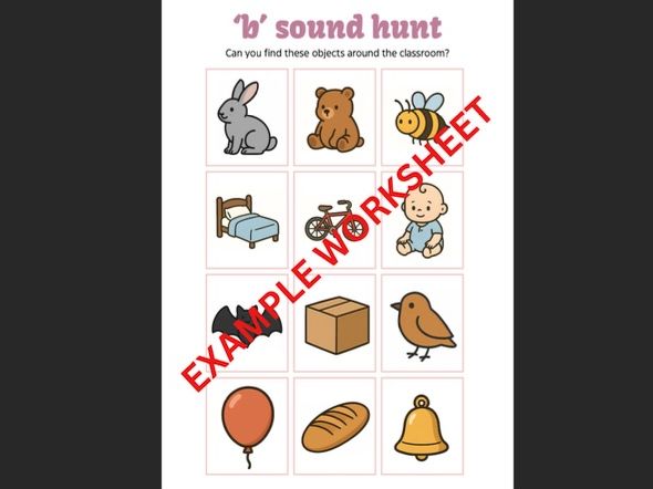 Set 1 Phonics 'b' Sound Scavenger Hunt: Differentiated Activity Pack ...