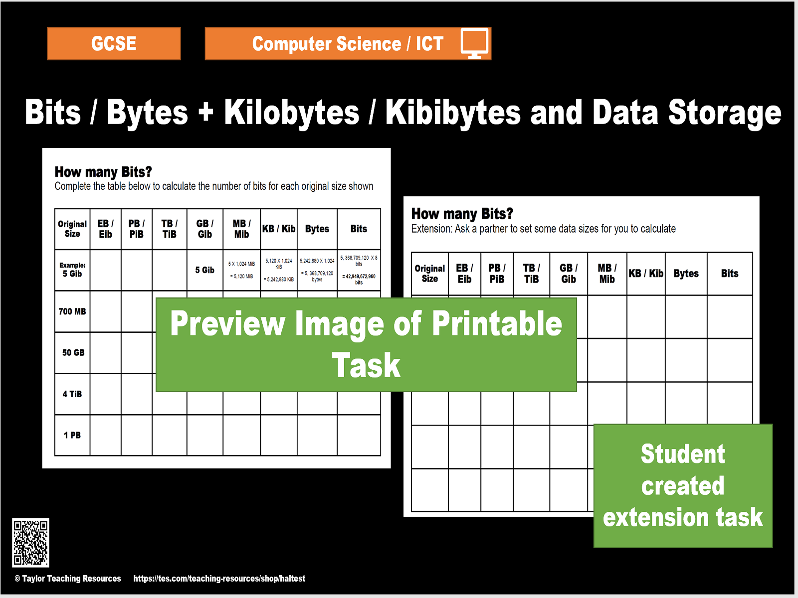 Binary Storage Bits Bytes KB And KiB Computer Science ICT