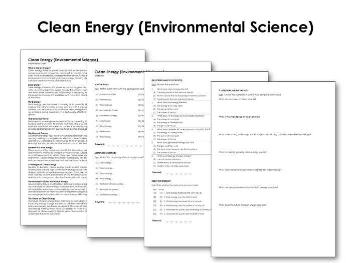Clean Energy (Environmental Science) | Teaching Resources