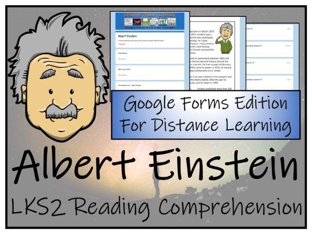 LKS2 Albert Einstein Biography & Reading Comprehension Bundle | Digital ...