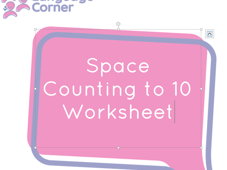Space Countinng to 10 Worksheet | Teaching Resources