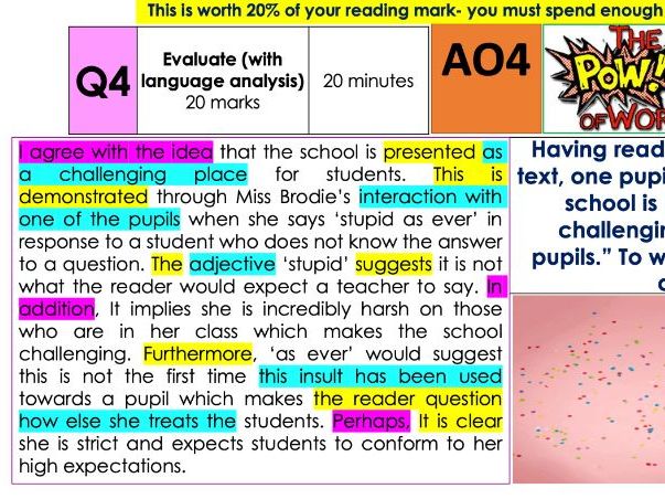 AQA GCSE English Language Paper 1 Micro Mock Educational Images