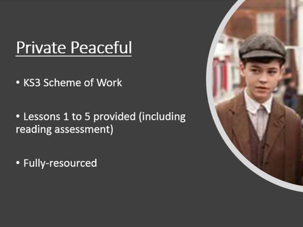 KS3 Private Peaceful - Lessons 1 to 5 | Teaching Resources