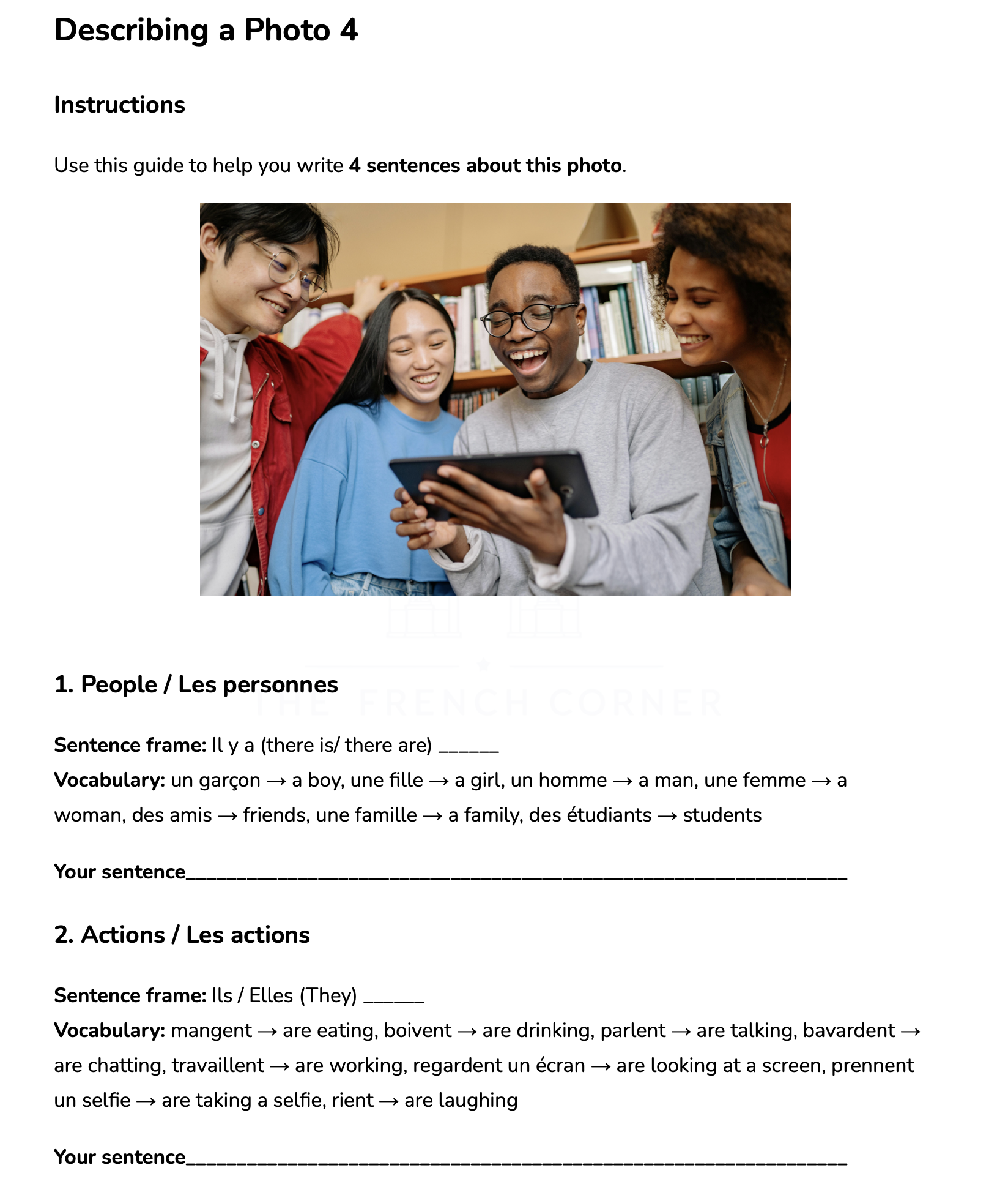 FREE 2026 Pearson Edexcel GCSE French – Writing Photo Task - Foundation ...