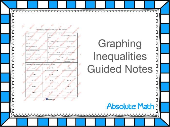 Graphing Inequalities Guided Notes Teaching Resources