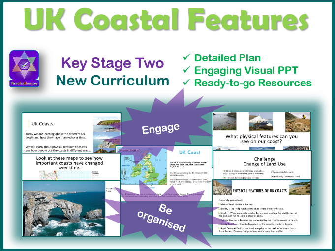 UK Coast Physical Features KS2 Geography Lesson by Teachallenjoy ...