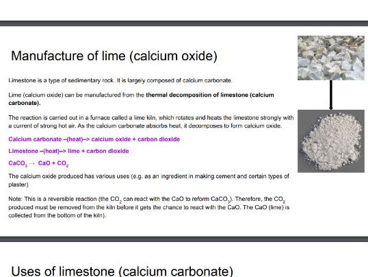 Cie Igcse Coordinated Sciences C13 Carbonates Teaching Resources