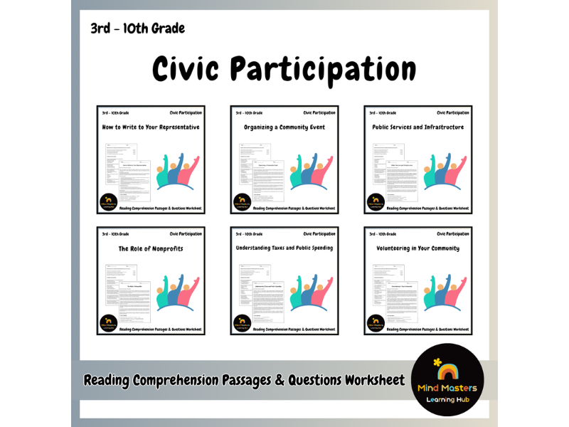 Civic Participation Reading Comprehension Passages & Questions ...