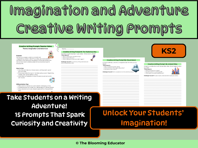 Imagination and Adventure Creative Writing Prompts | Teaching Resources