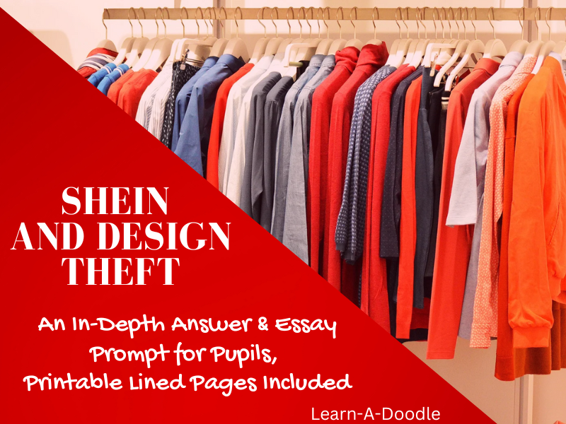 SHEIN and Design Theft: Sample Answer & Essay Prompt Printable Pages ...