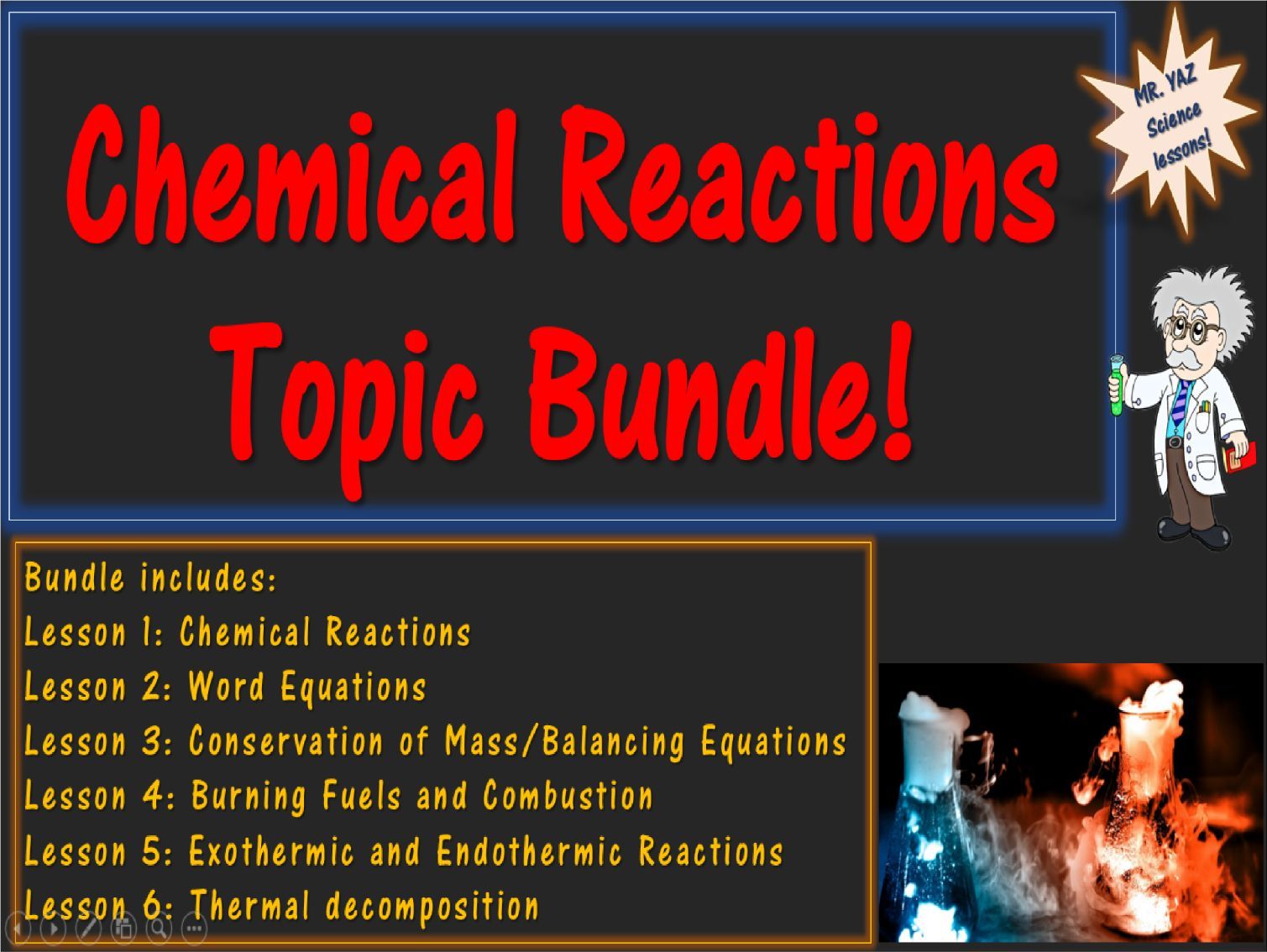 Chemical Reactions Bundle KS3 Science | Teaching Resources