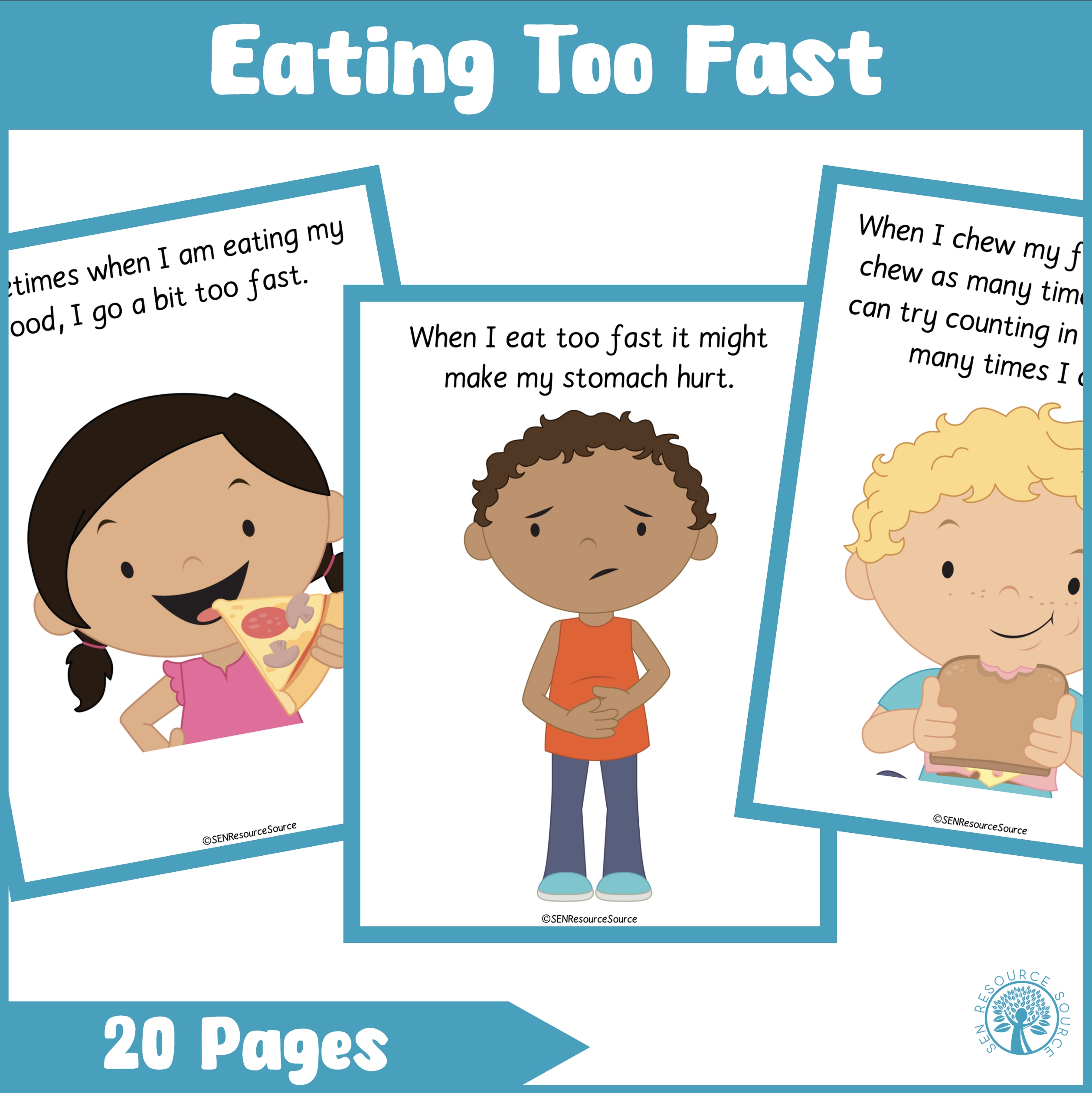 Eating Too Fast Social Story | Teaching Resources