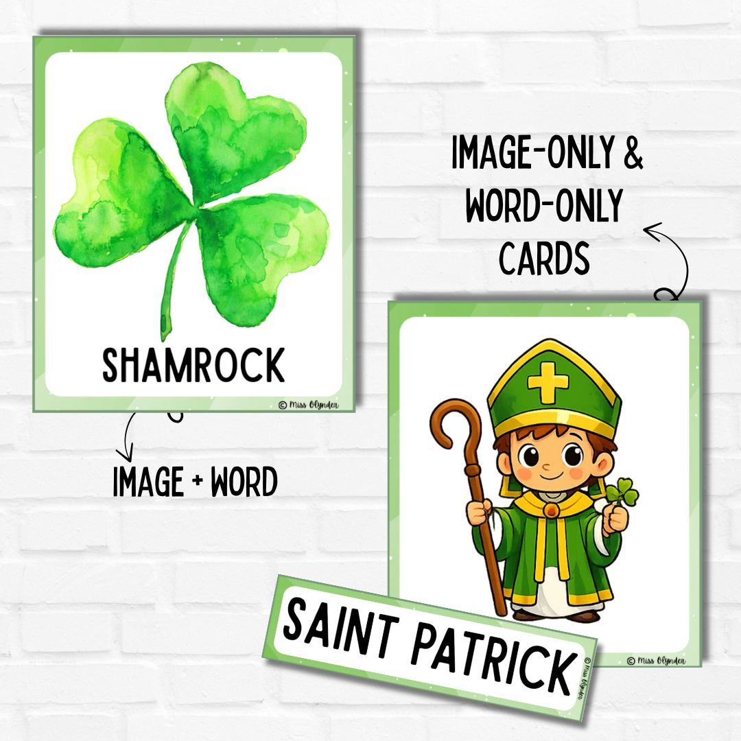 St Patrick’s Day Vocabulary Flashcards | Picture Cards for ESL / EAL ...