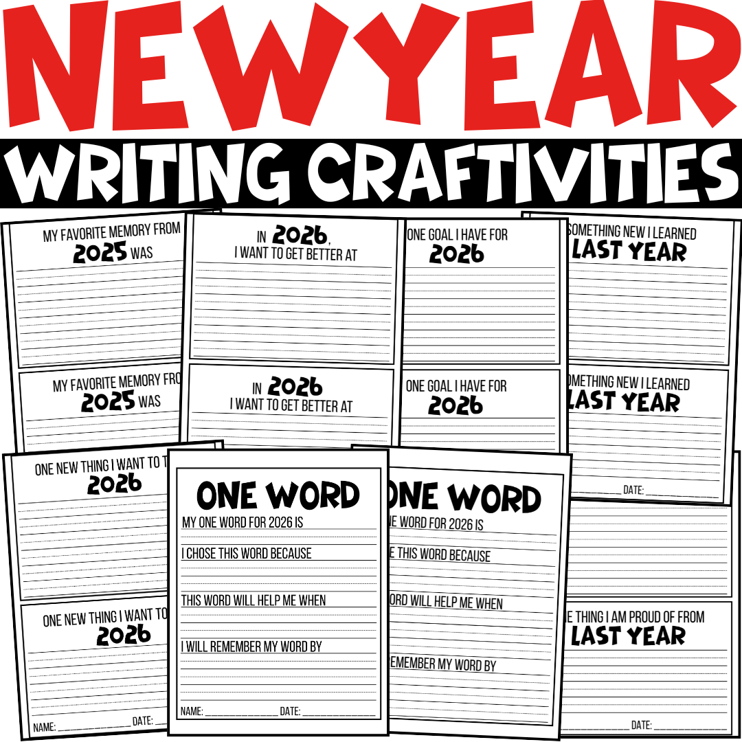 New Years 2026 Writing Craft One Word & Goal Setting Resolution Writing ...