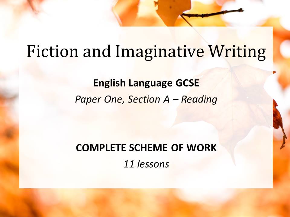 Fiction And Imaginative Writing Edexcel GCSE English Language 9 1
