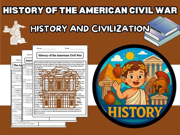 History of the American Civil War Reading Comprehension Passages ...