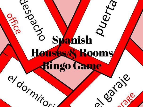 Spanish Houses and Rooms Bingo Game Activity | Teaching Resources