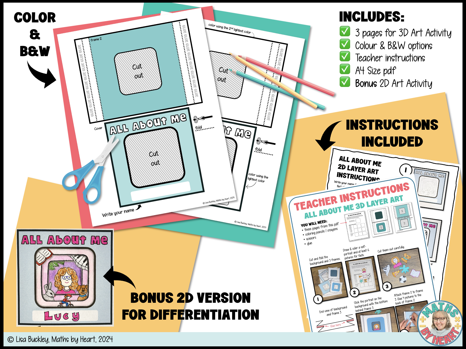 All About Me 3D Craft Activity for KS2 & KS3 | Teaching Resources