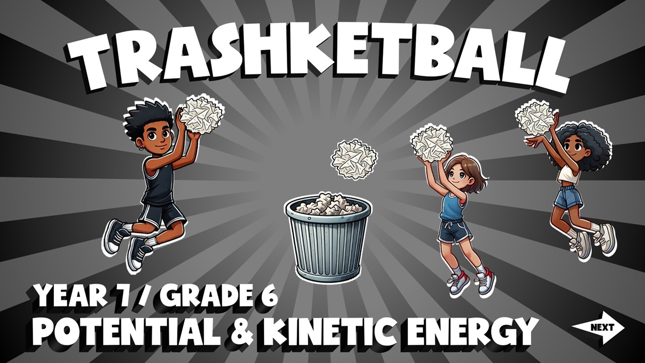 Potential & Kinetic Energy TRASHKETBALL Science Game | No-Prep Year 7 ...