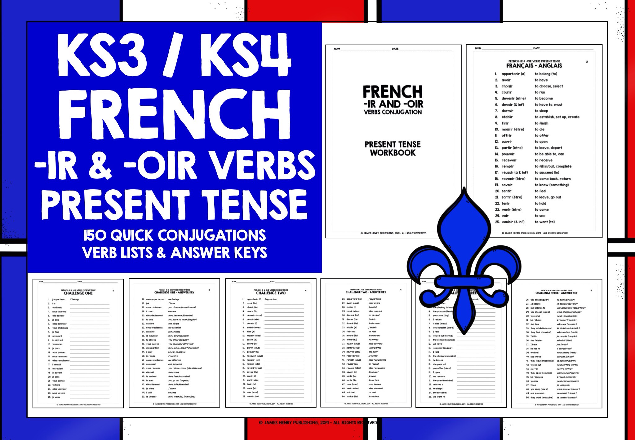 FRENCH IR VERBS PRESENT TENSE Teaching Resources FRENCH IR VERBS PRESENT TENSE Teaching Resources