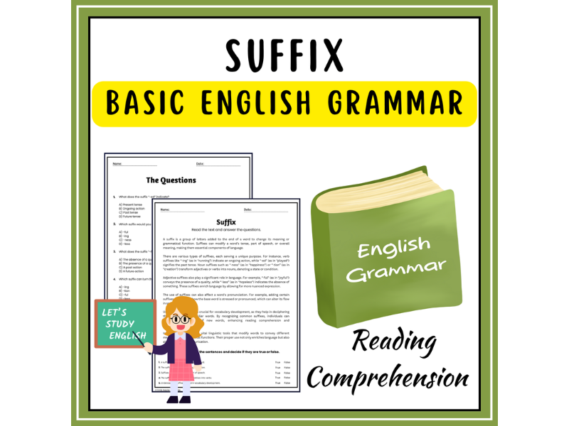 Suffix Reading Comprehension Passages & Questions Worksheets | Teaching ...